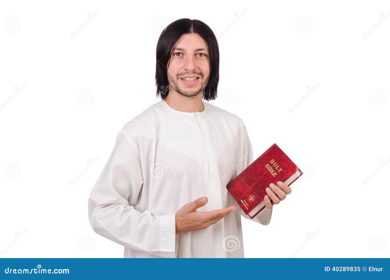 Young priest with bible stock image. Image of book, church - 40289835