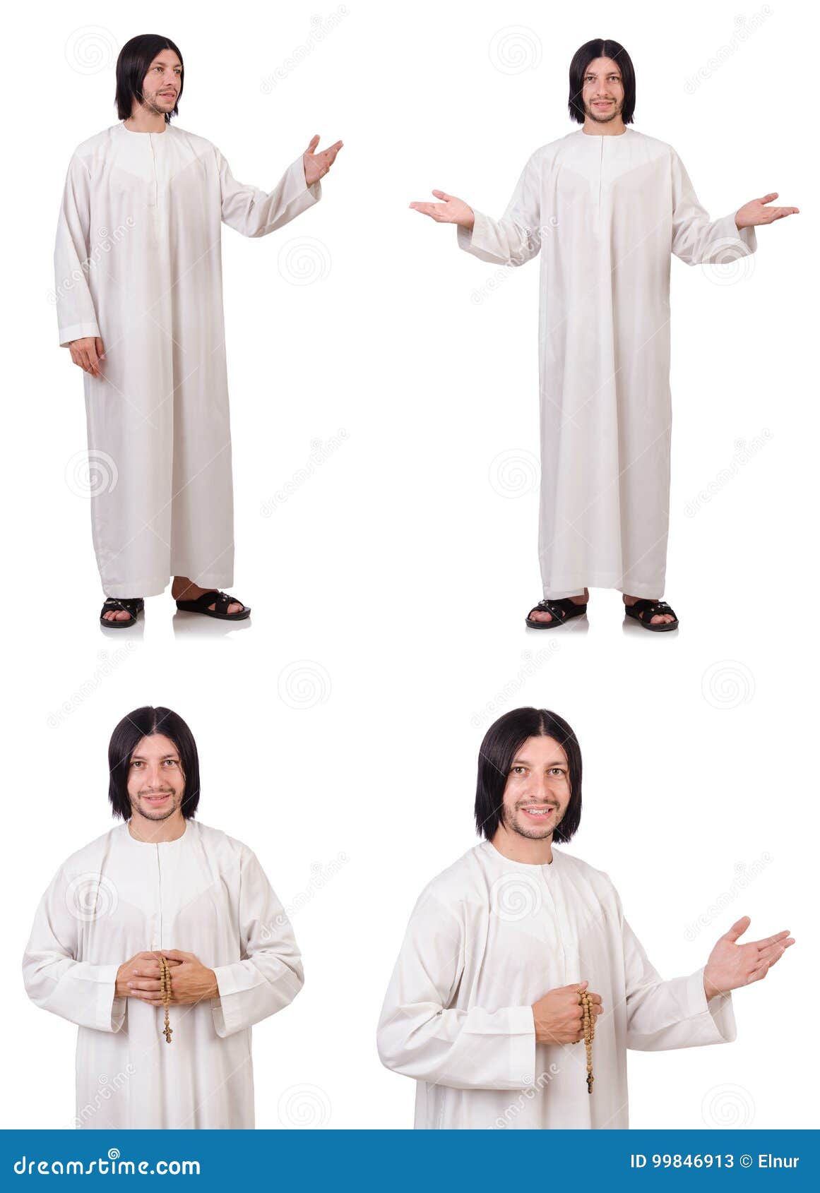 The Young Priest with Bible Isolated on White Stock Image - Image of ...