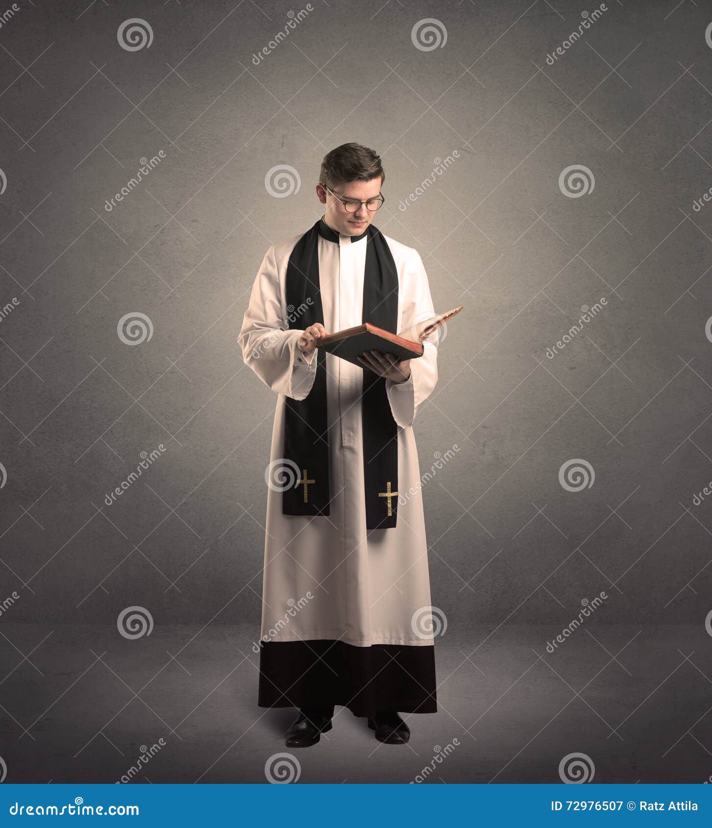 Young Priest in Giving His Blessing Stock Image - Image of adult, bless ...