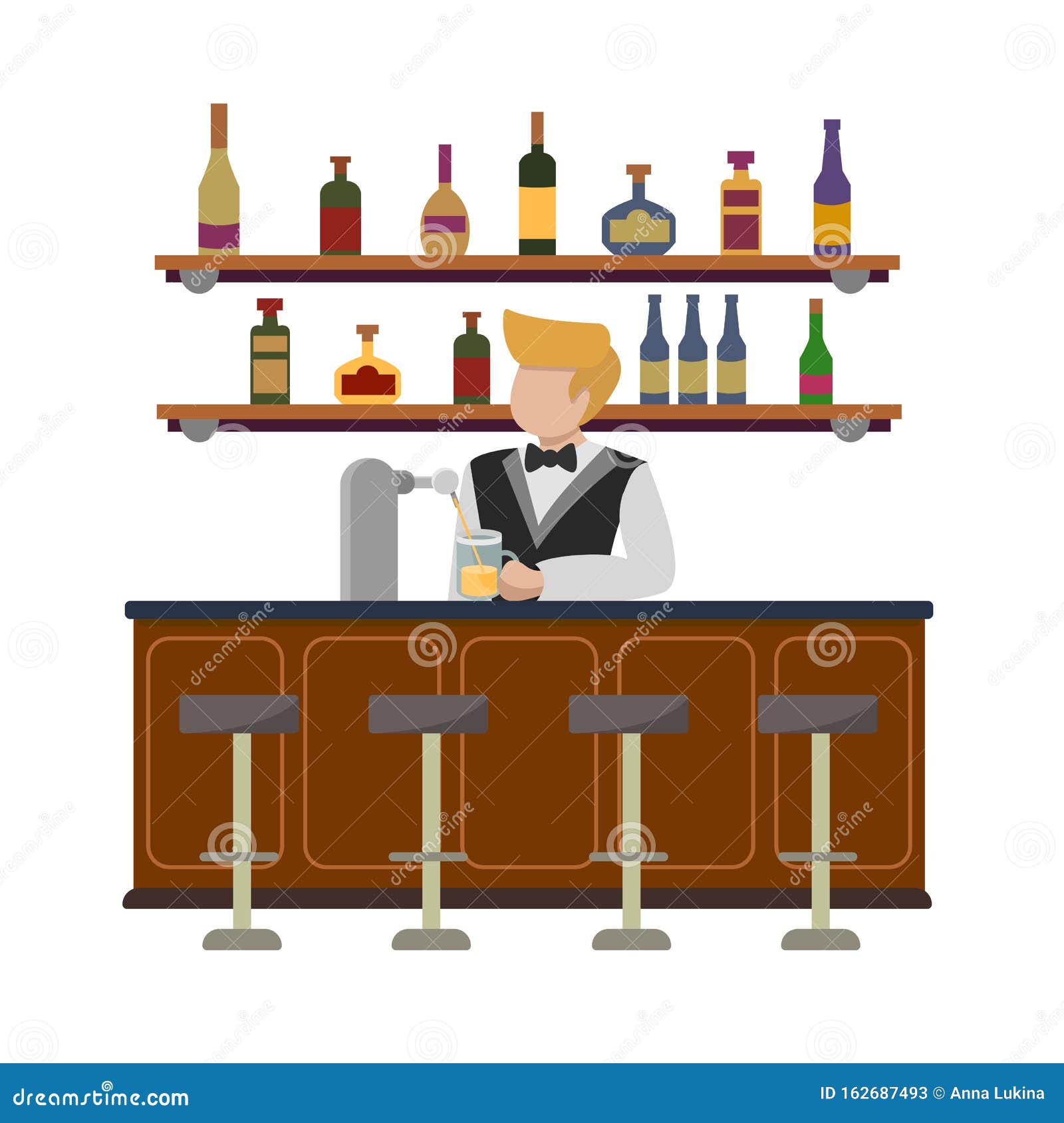 Professional Bartender Tools Set Vector Illustration Cartoondealer
