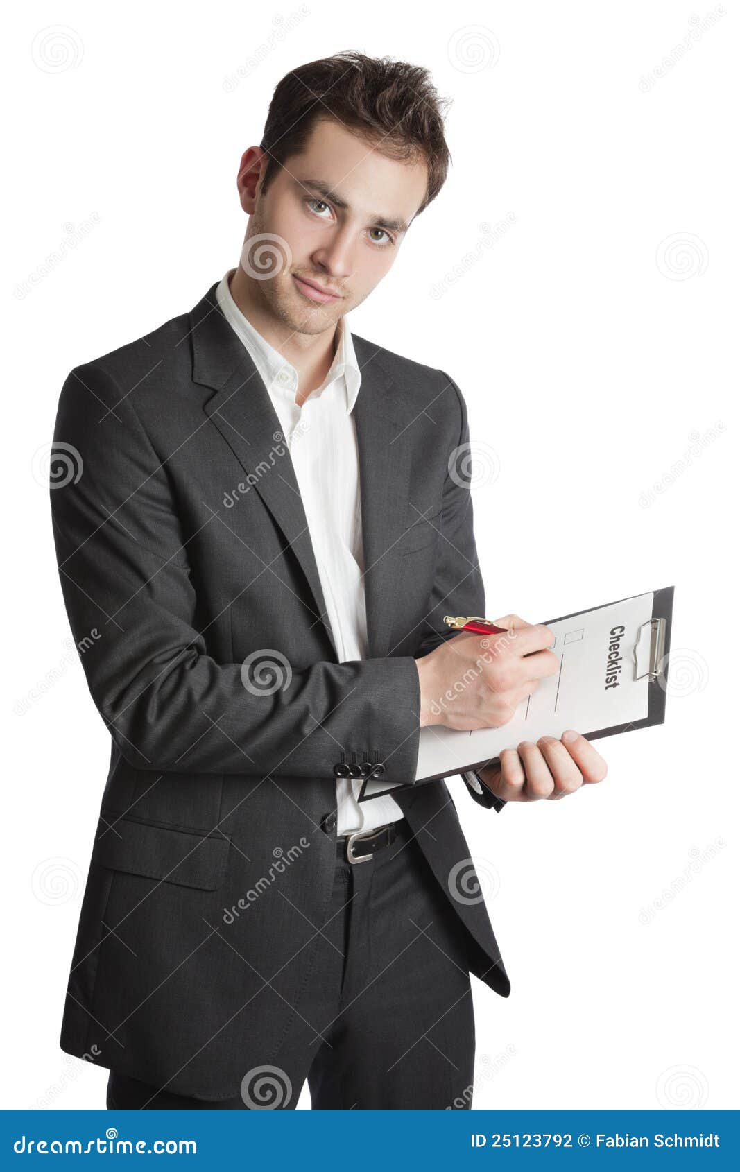 Young Professional with Checklist Stock Photo - Image of business ...