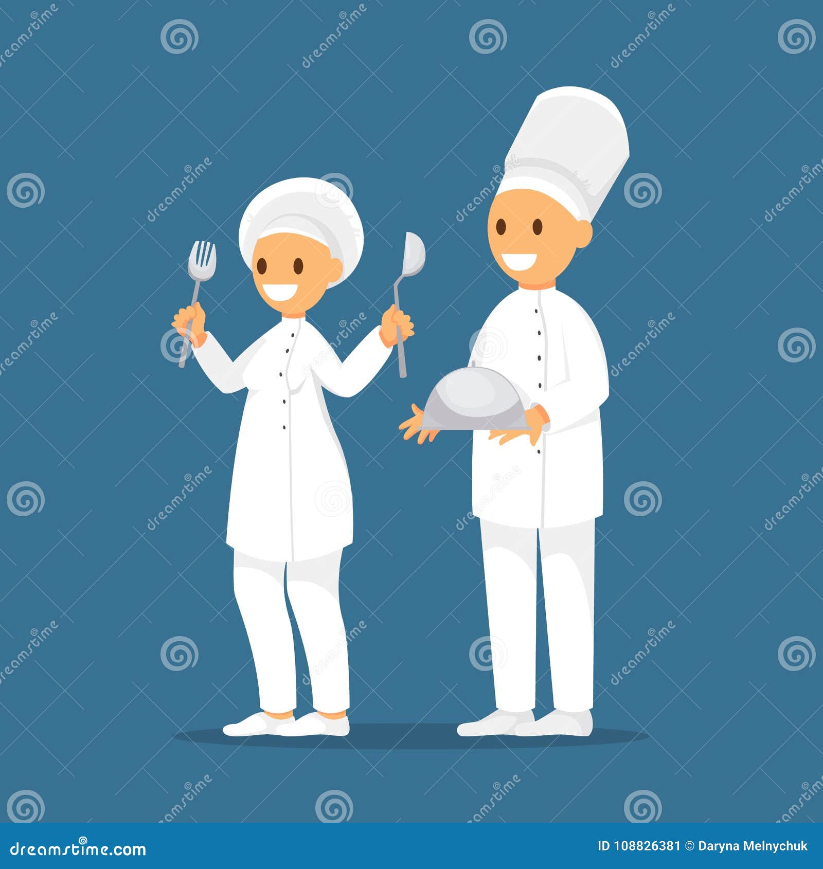 Young Professional Chefs. Chef Characters. Stock Vector - Illustration ...