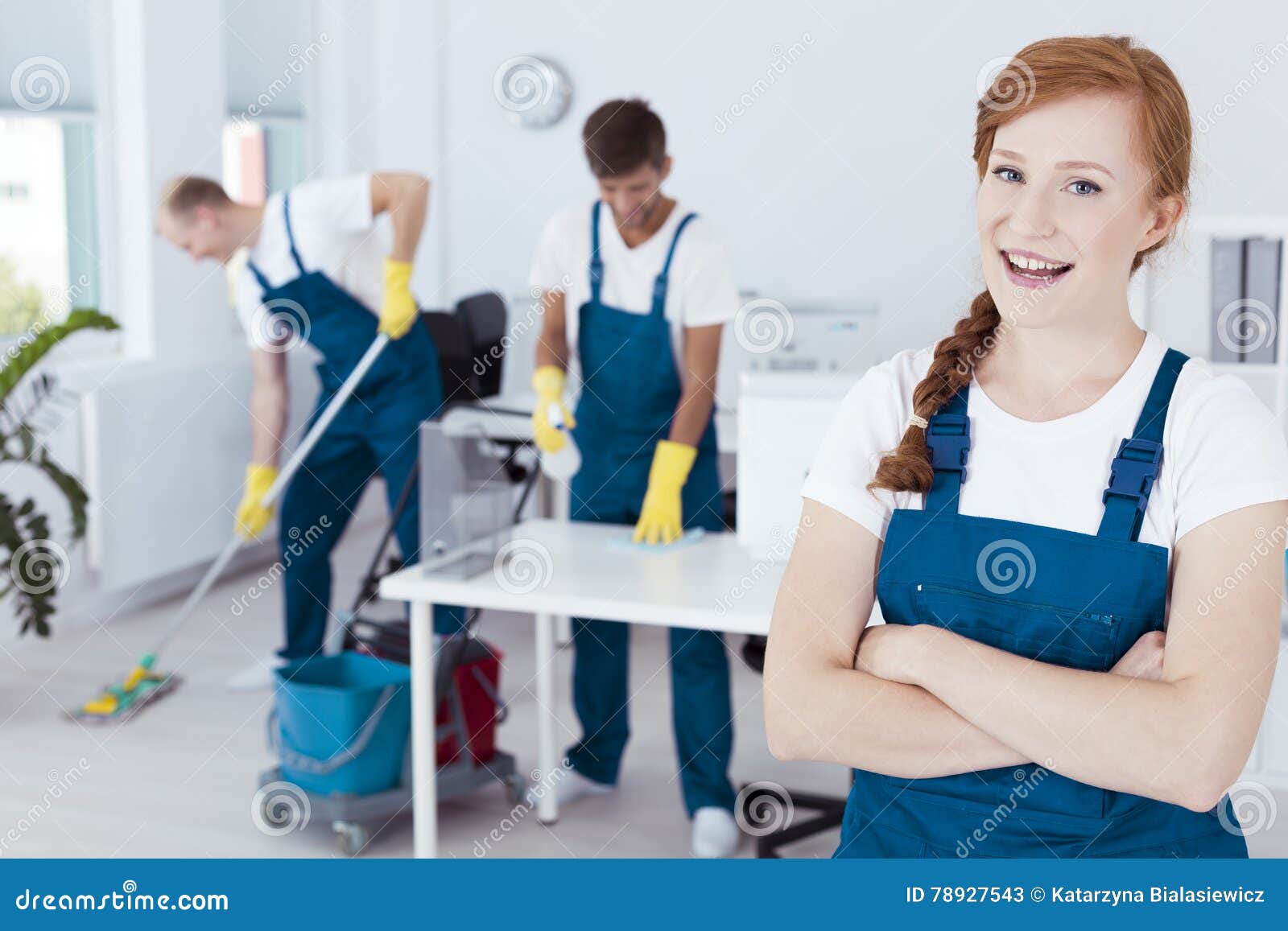 Young professional cleaner stock image. Image of workwear - 78927543