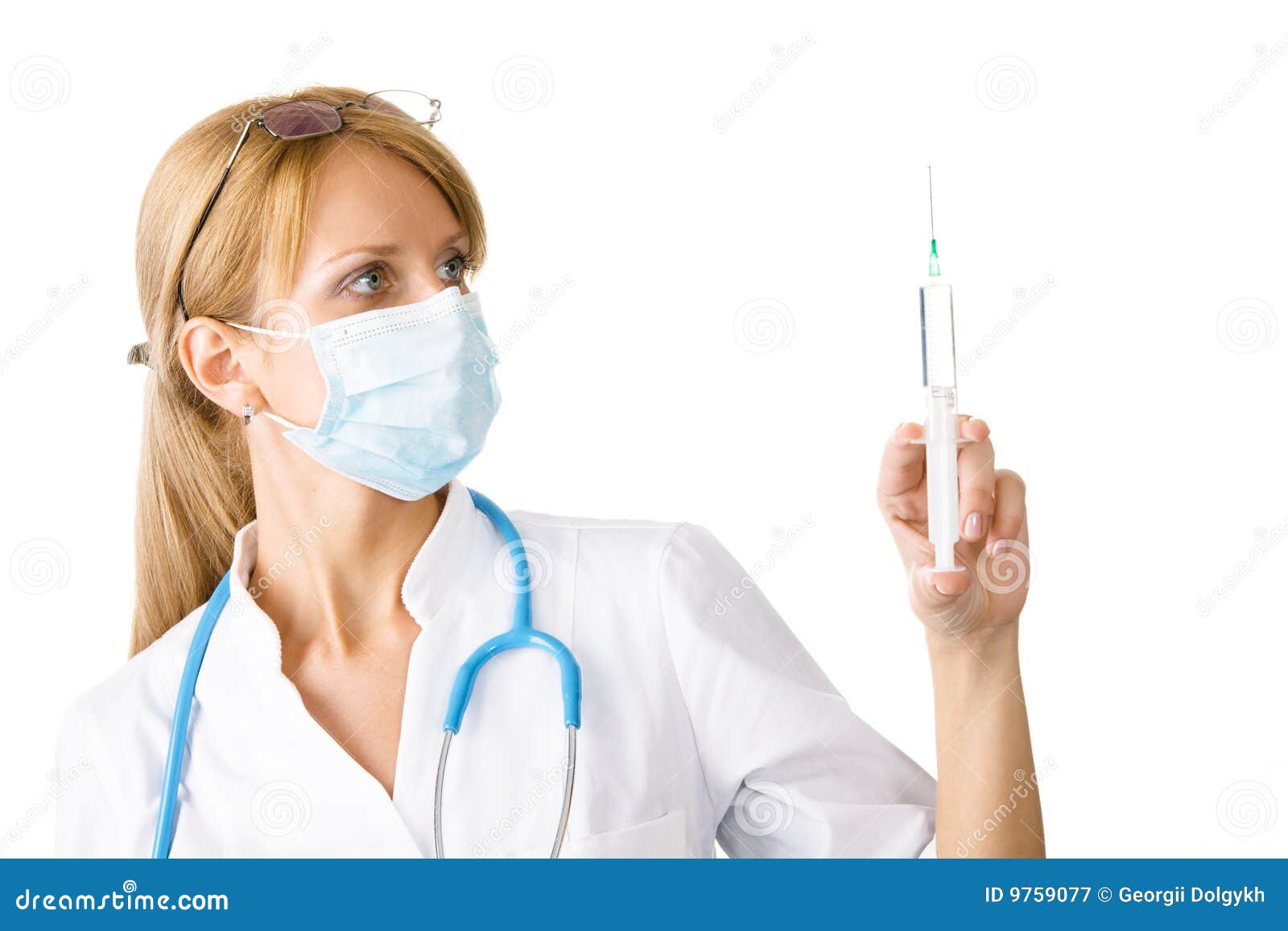Young Professional Doctor with a Syringe Stock Image - Image of drop ...