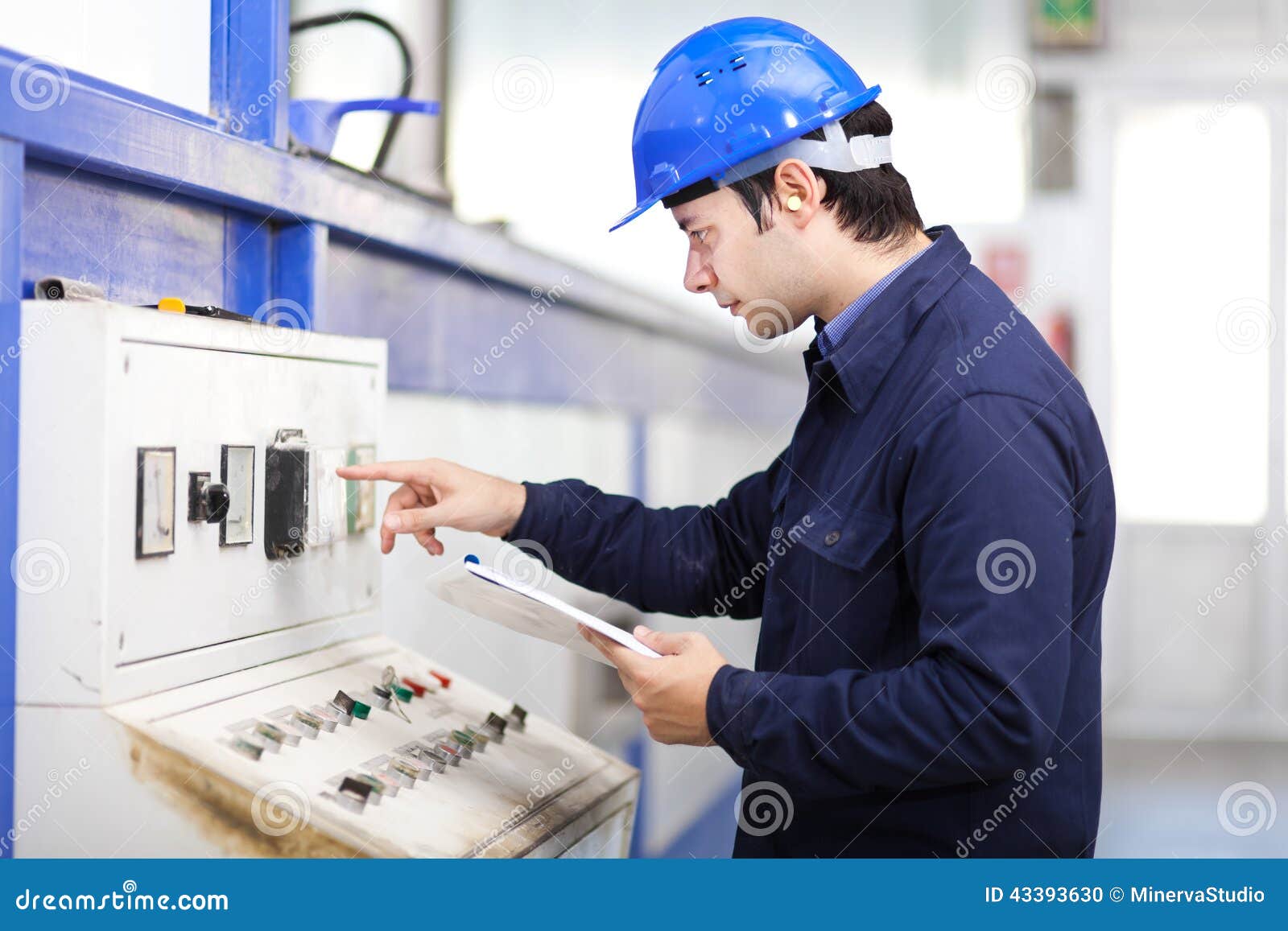 Young Professional Electrician at Work Stock Photo - Image of tester ...