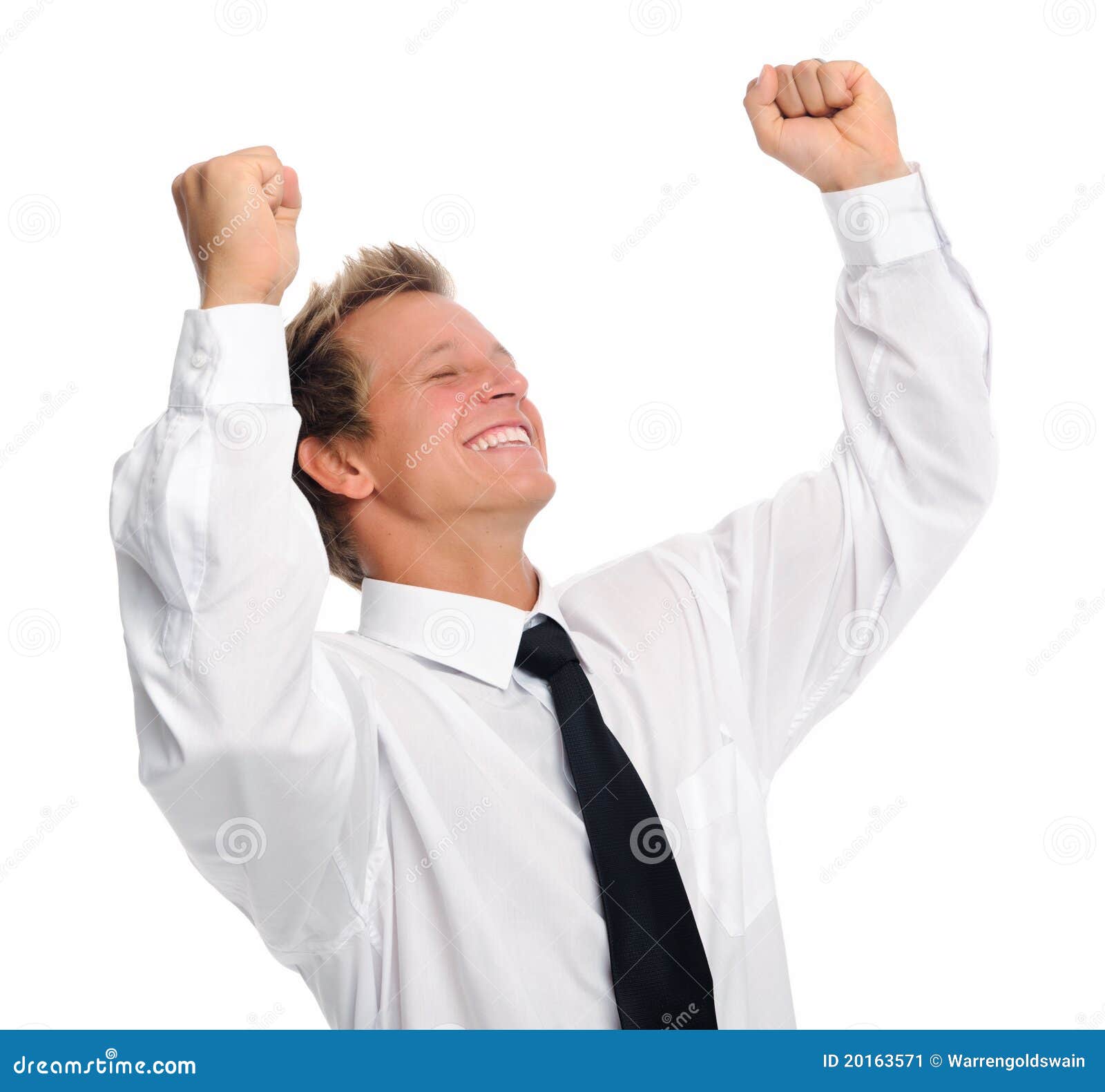 Young Professional is Excited Stock Image - Image of executive ...