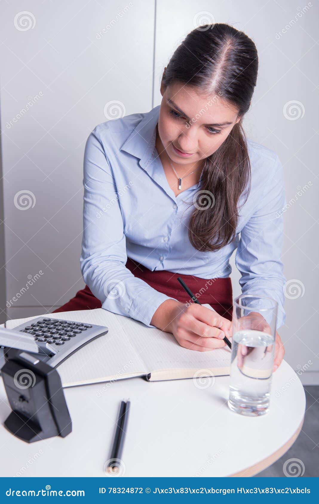 Young Professional Female is Working Under Time Pressure Stock Photo ...