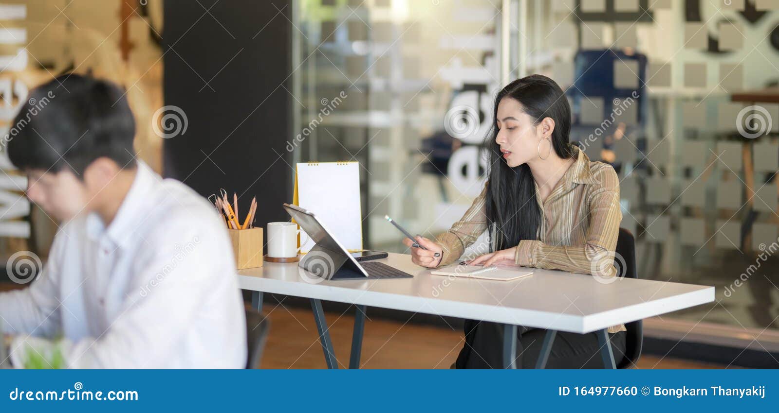 Young Professional Graphic Designer Team Working on Their Projects ...