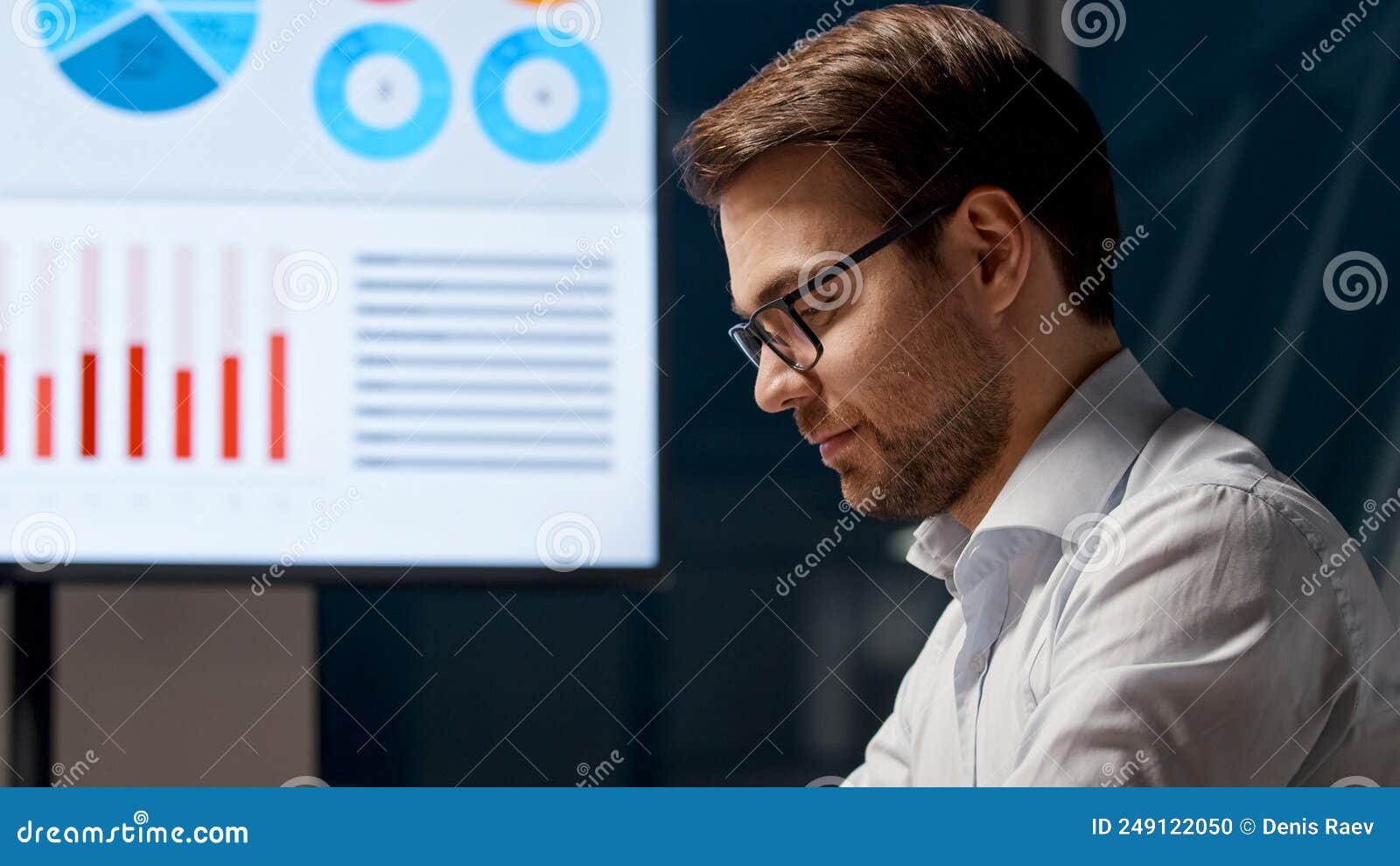 Young Professional Man at Work in Office Stock Photo - Image of ...