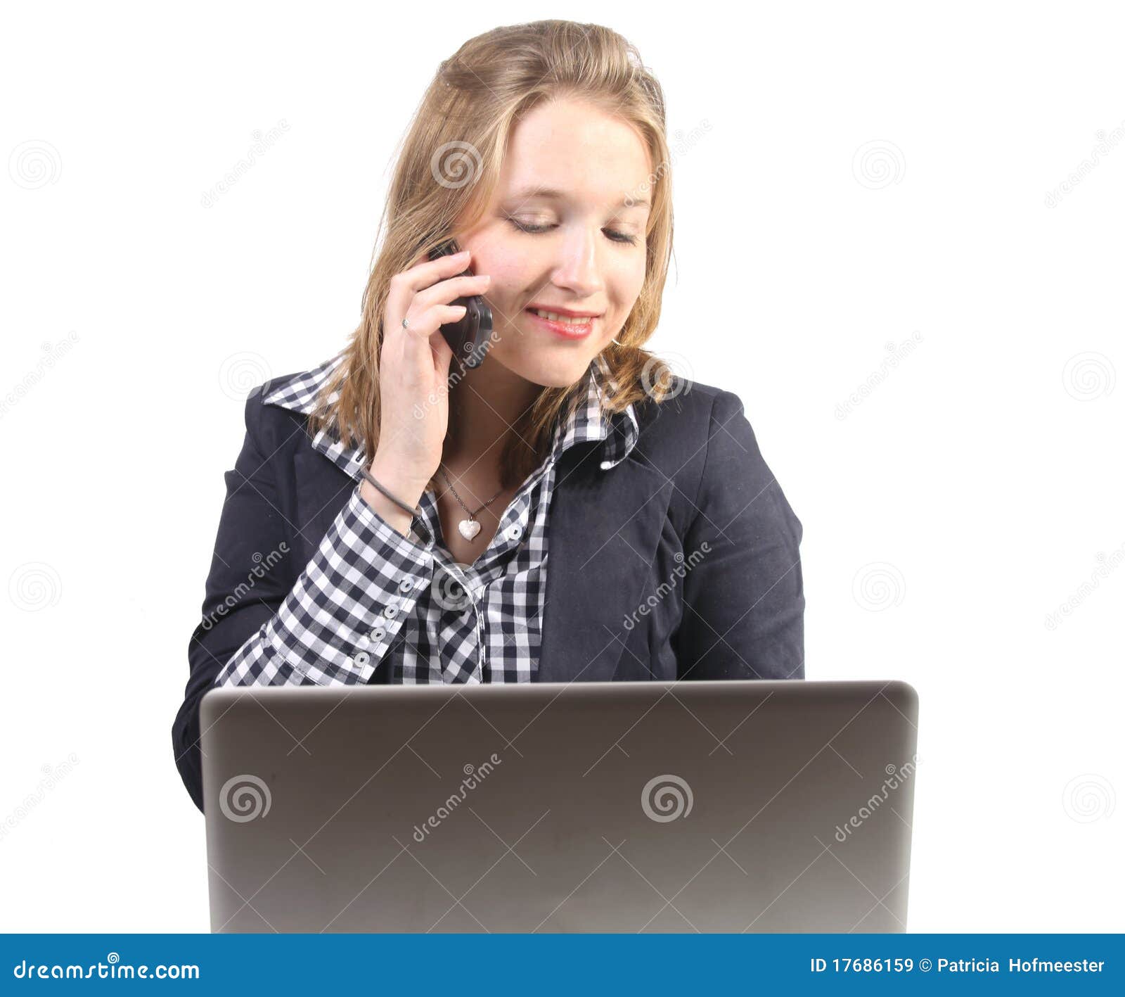 Young Professional on Phone Stock Image - Image of computer, friendly ...