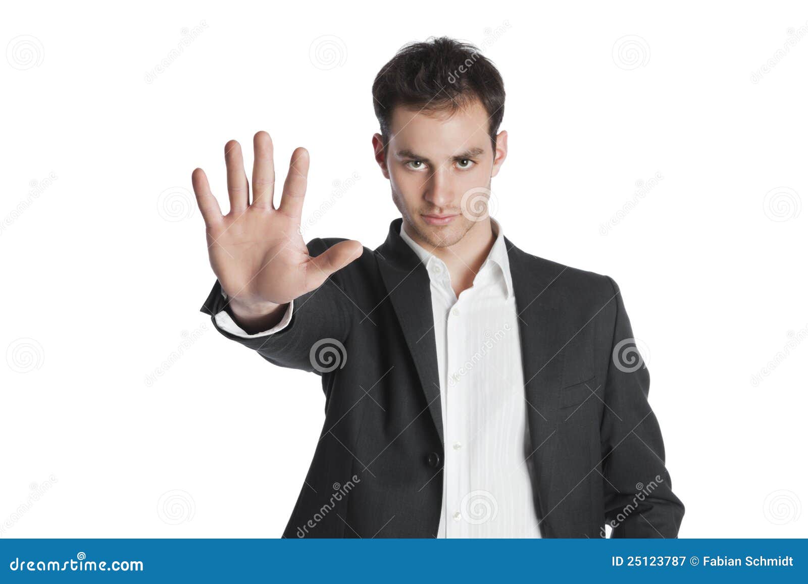 Young Professional Stop Gesture Stock Image - Image of gesture, look ...