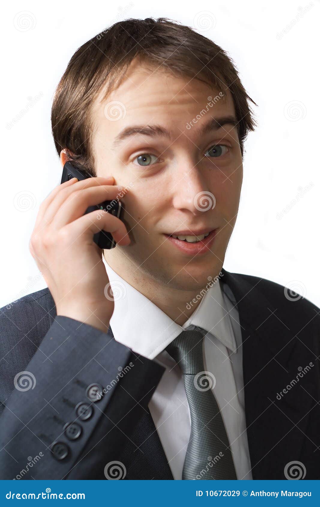 Young Professional Talks on the Phone Stock Image - Image of grey ...