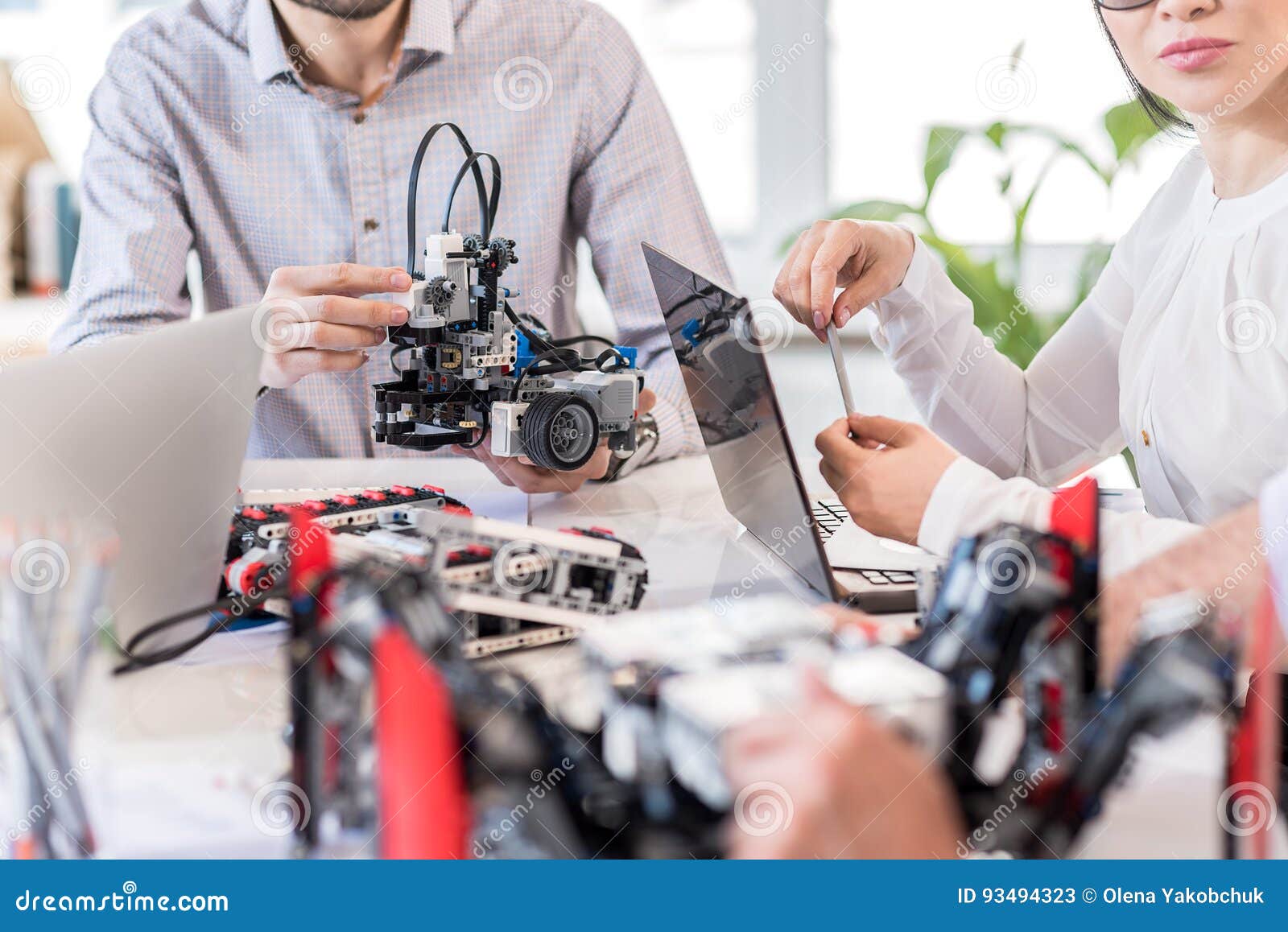 Young Professional Worker Demonstrating New Technology Stock Image ...
