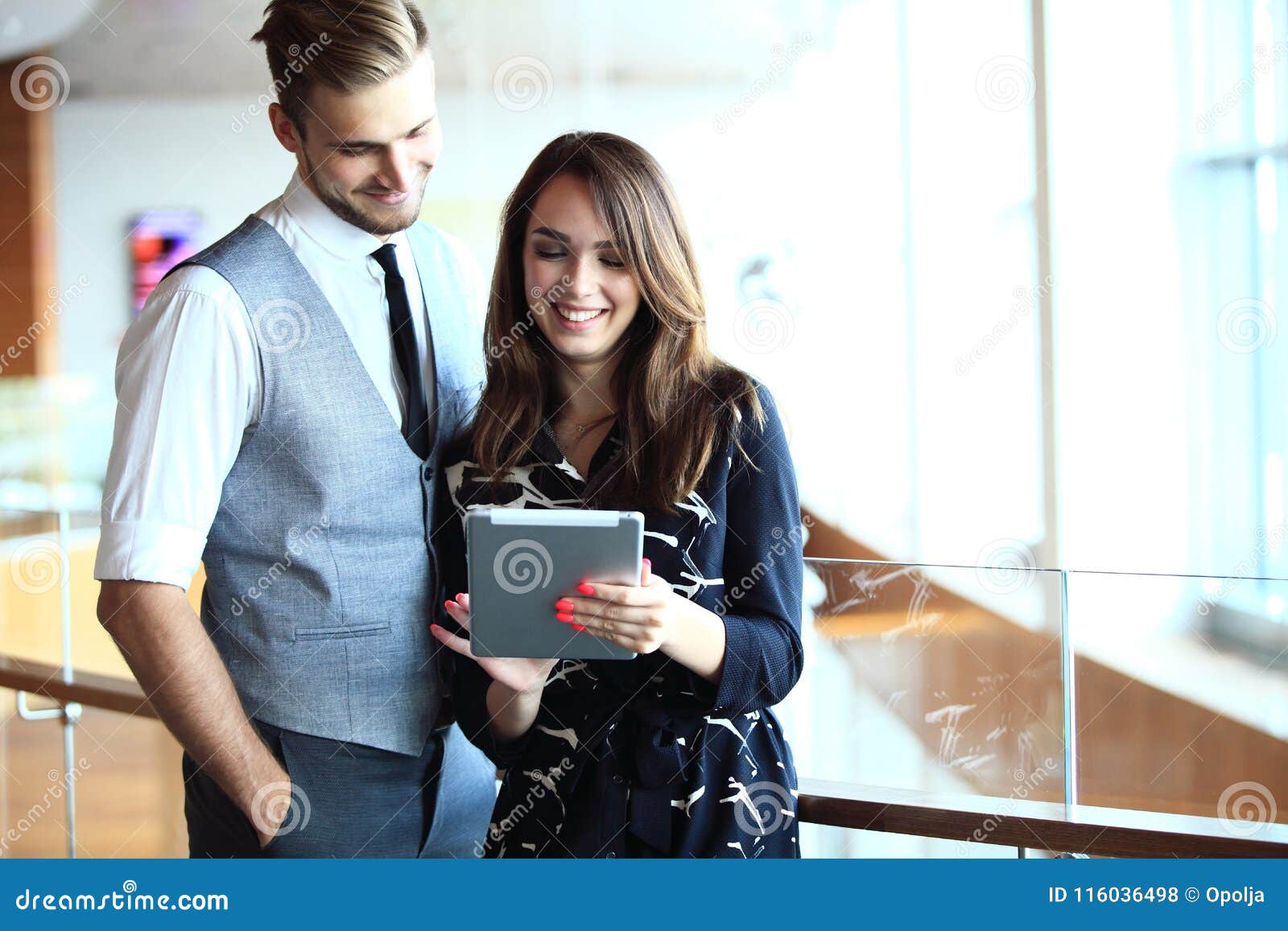 Young Professionals Work in Modern Office.Business Crew Working with ...