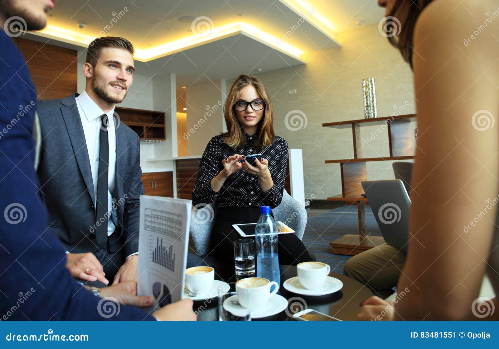 Young Professionals Work in Modern Office.Business Crew Working with ...
