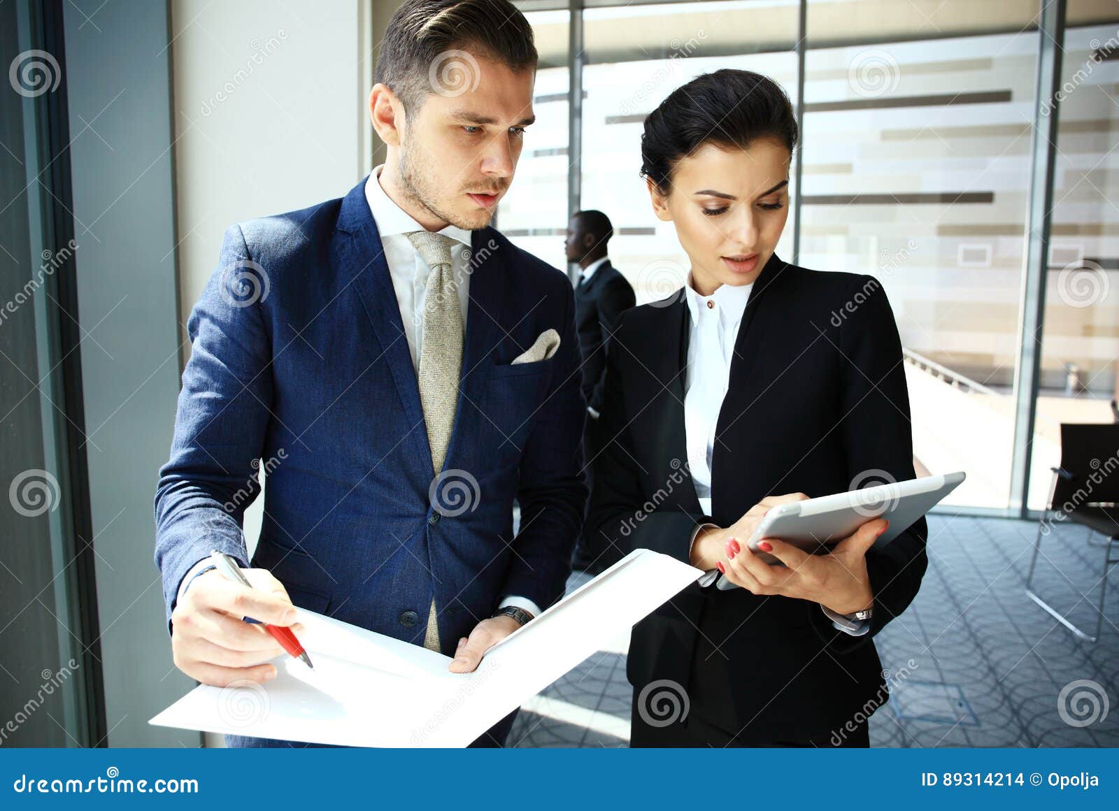Young Professionals Work in Modern Office.Business Crew Working with ...