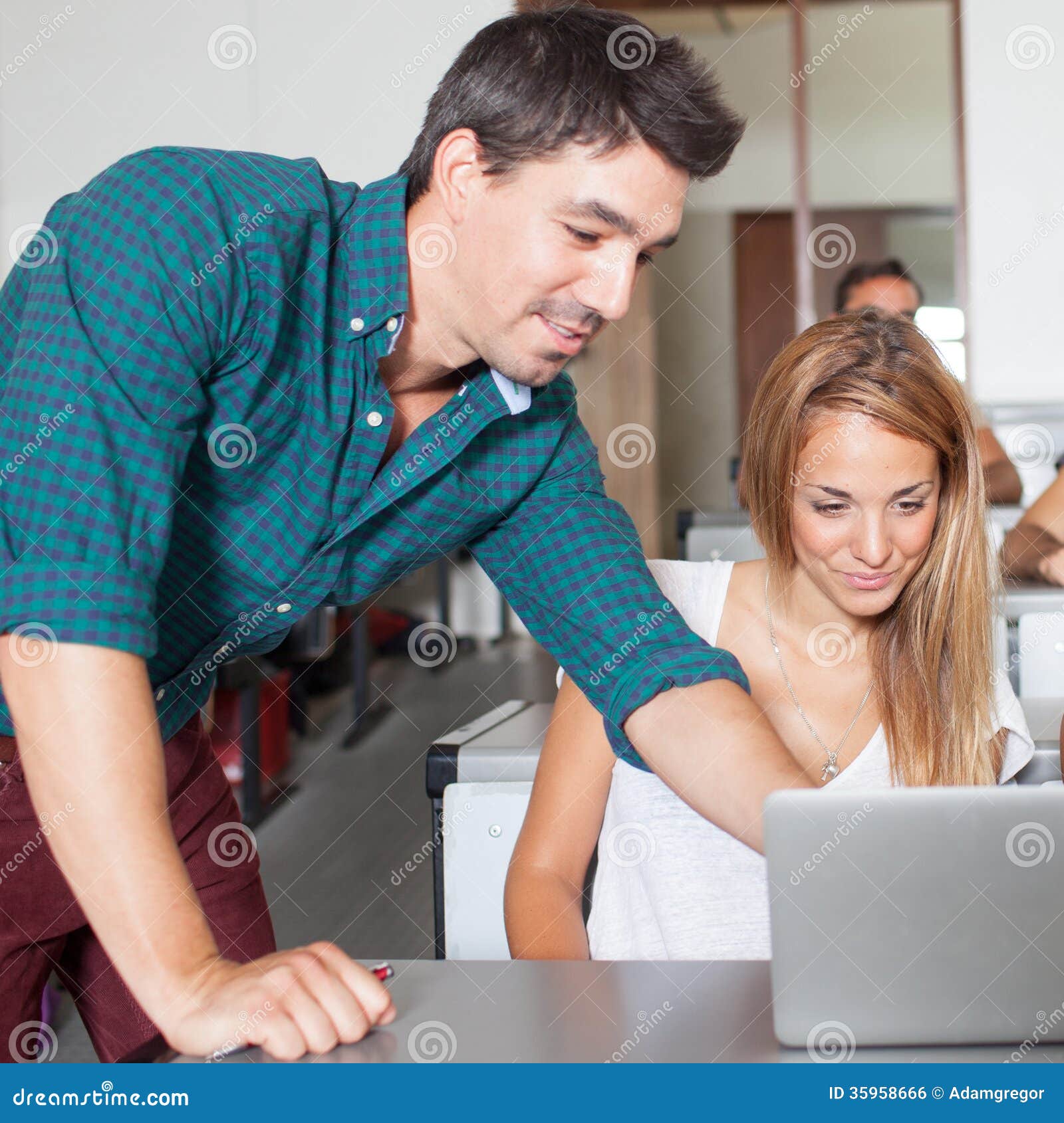 Young Professor Giving Seminar Stock Photo - Image of professor, asking ...
