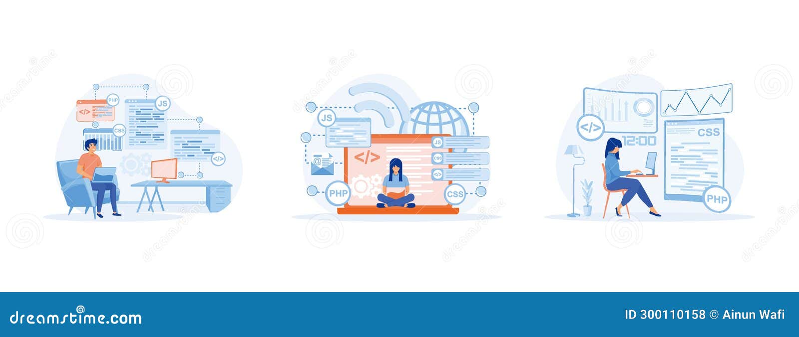 Young Programmer Concentrated At Working Project Coding And Developing Developer Creates