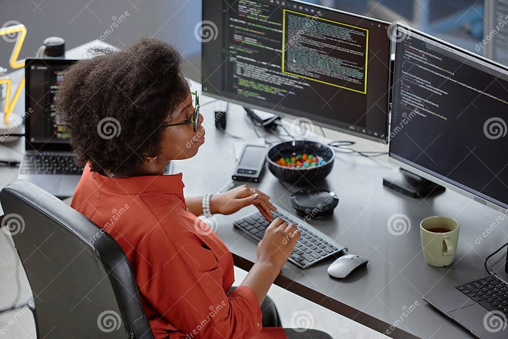 Young Programmer in Glasses Typing Fixing Errors Stock Image - Image of type, multiple: 327674183
