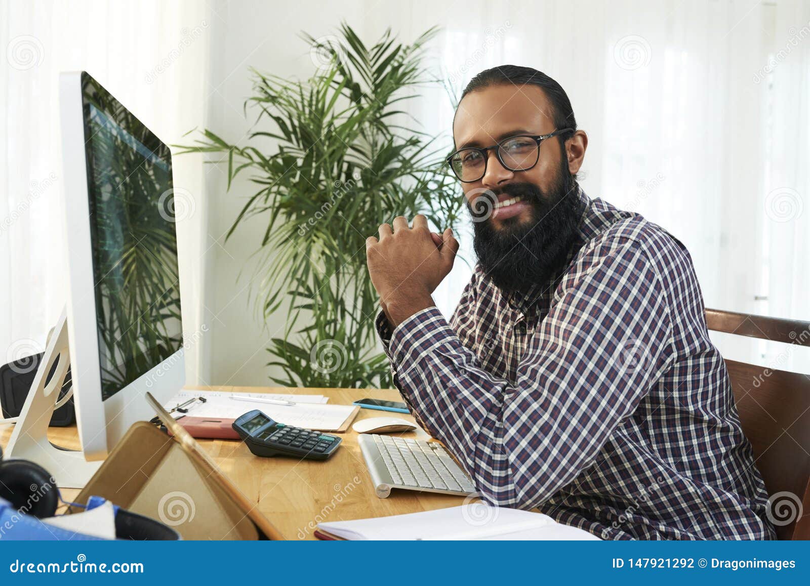 Young Programmer Working at His Workplace Stock Photo - Image of indoor ...