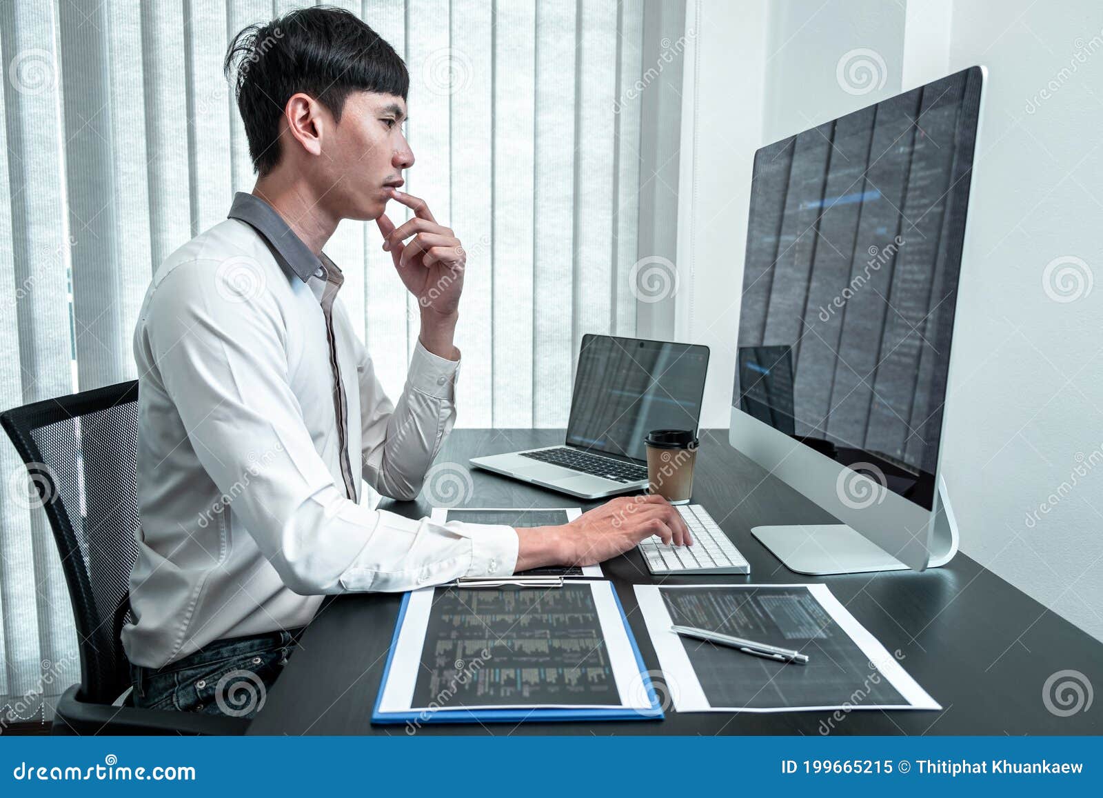 Writing Codes And Typing Data Code Technology, Programmer Cooper Royalty-Free Stock Image ...