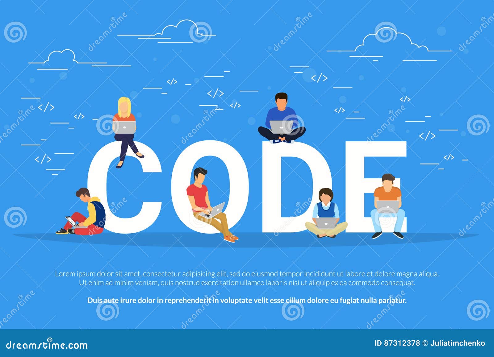 Young Programmers Coding a New Project Stock Vector - Illustration of ... Young Programmers Coding a New Project Stock Vector - Illustration of ...