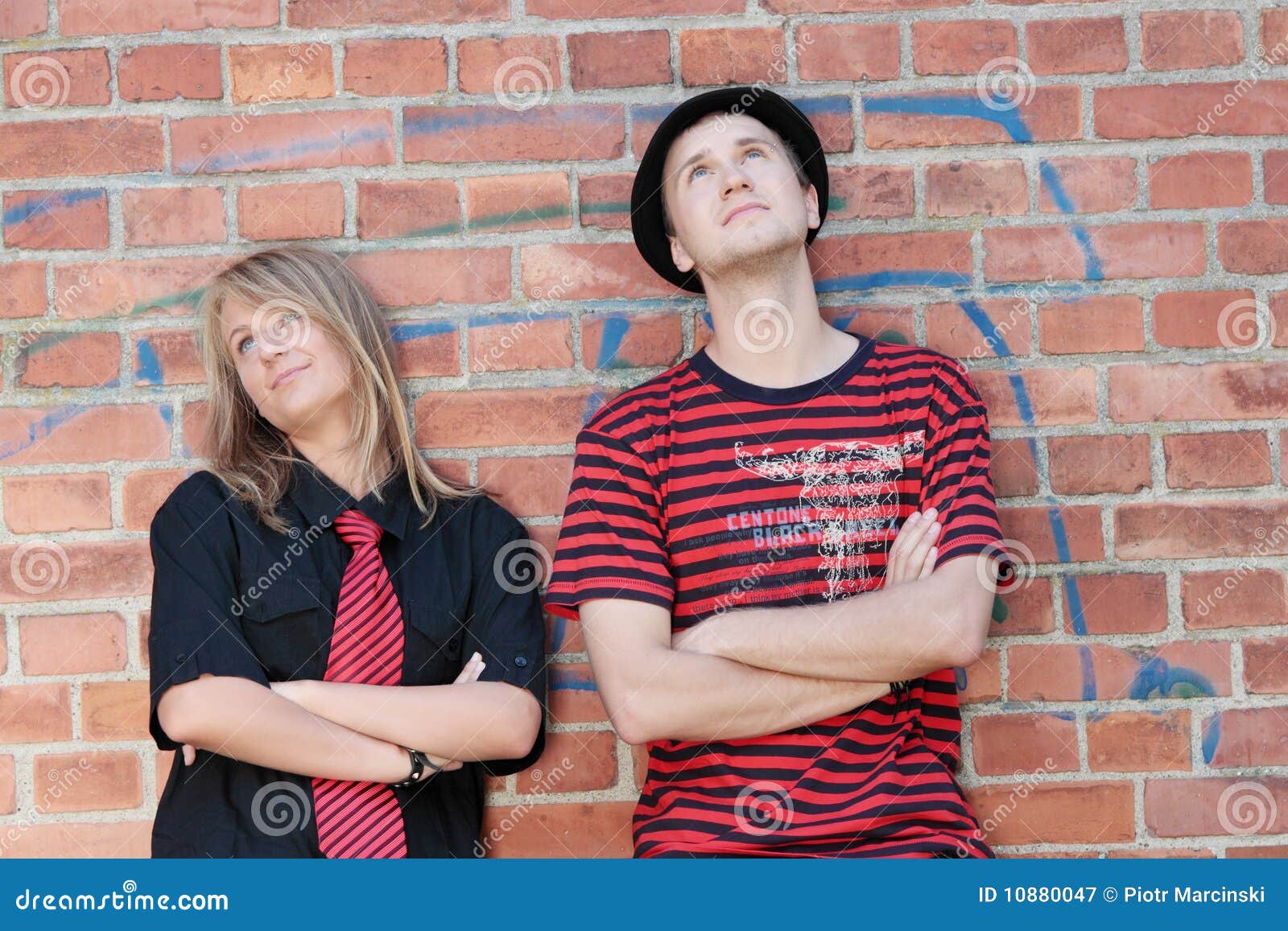 Young punk couple stock image. Image of hair, couple - 10880047