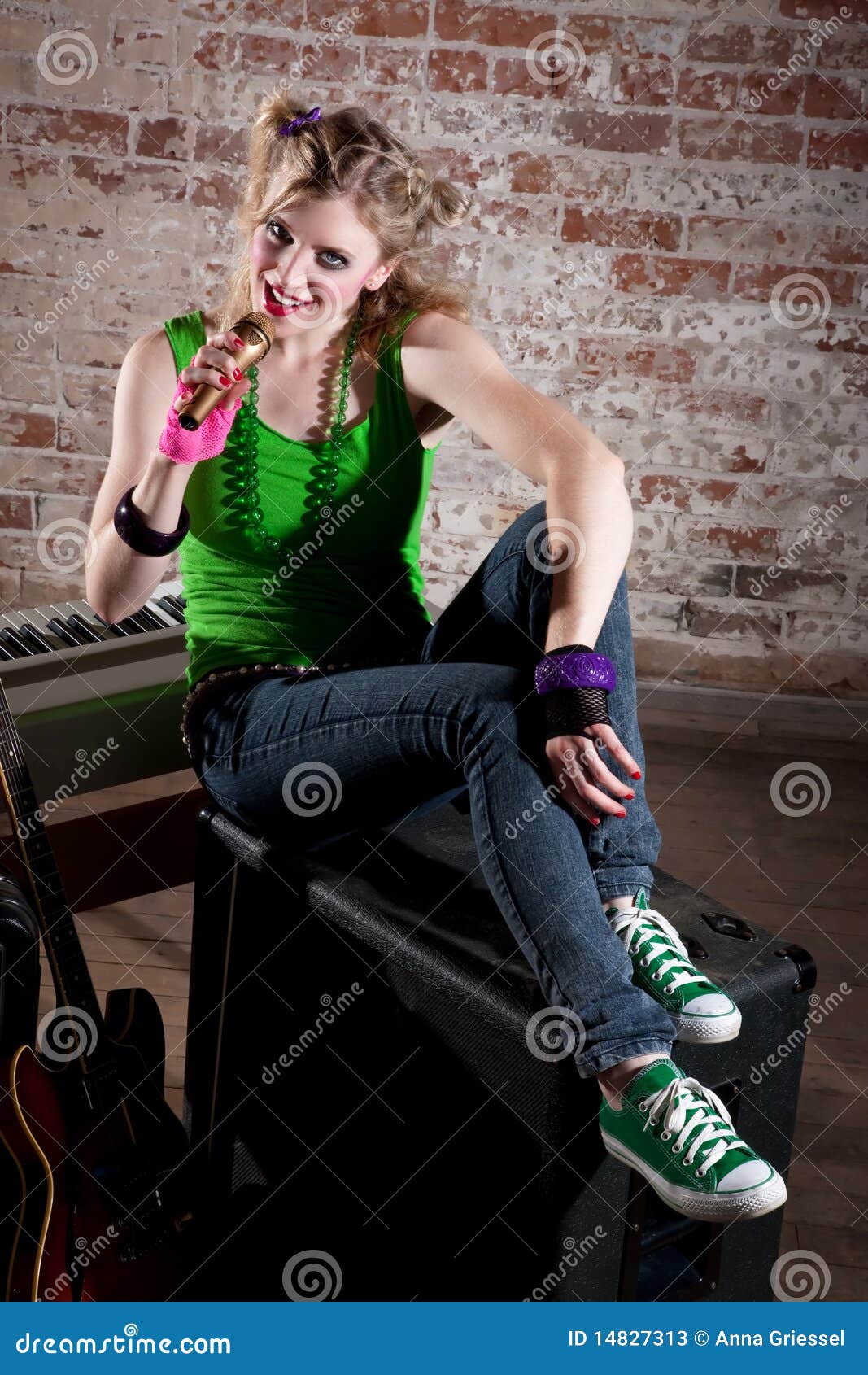 Young Punk Rocker stock image. Image of guitar, keyboard - 14827313