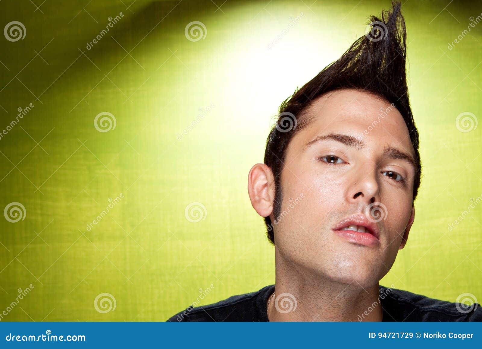 Young Punk Rocker Staring and Looking Mean. Stock Image - Image of ...