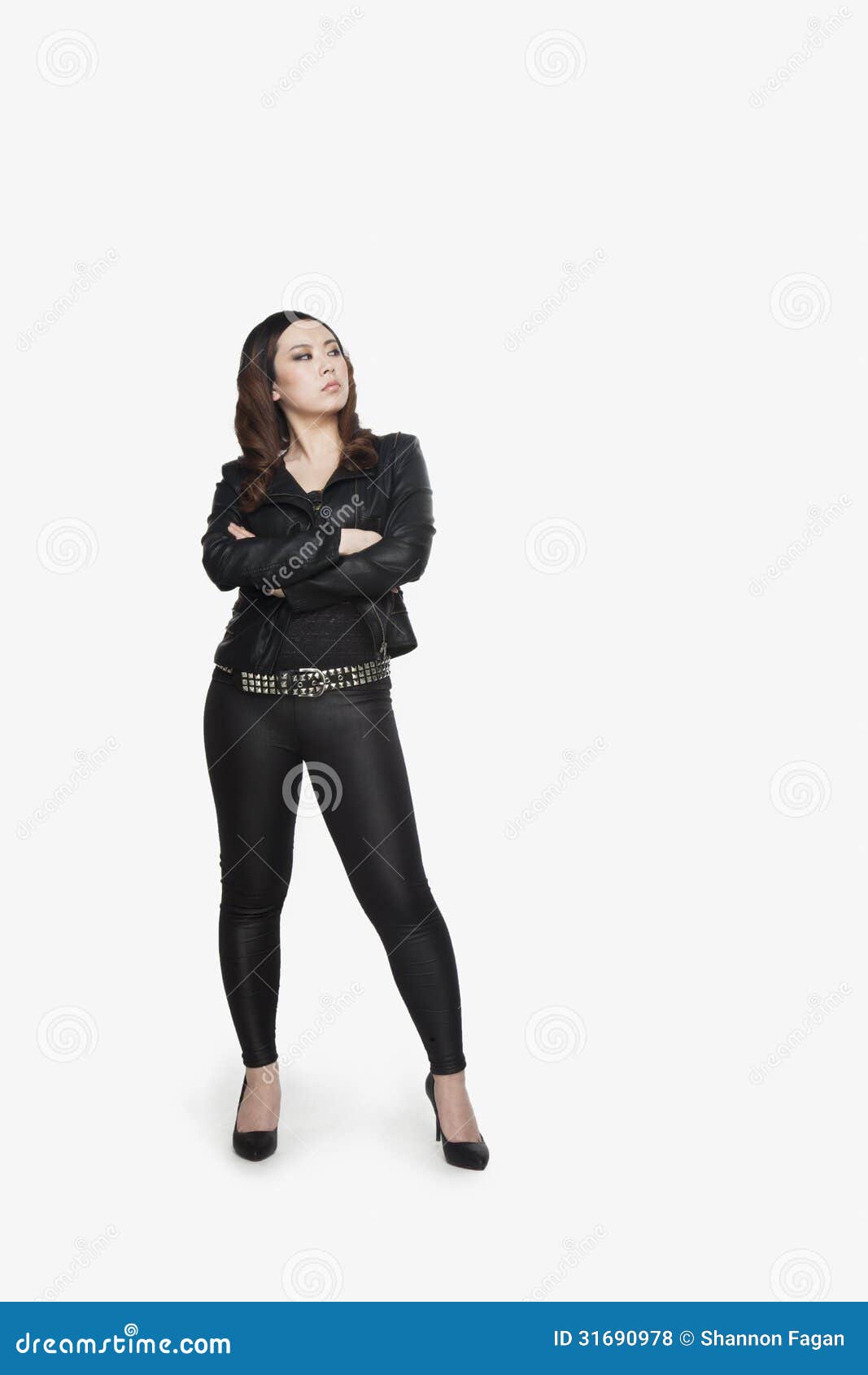Young Punk Woman Standing Defiantly Stock Photo - Image of authority ...