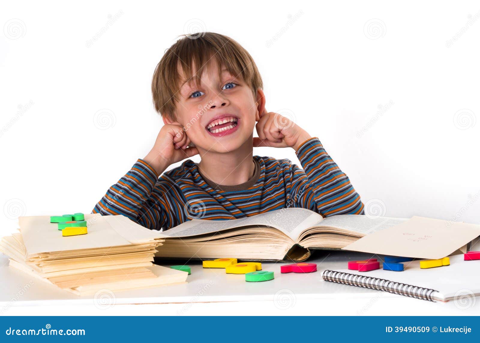 Young Pupil Learning and Having Fun Stock Image - Image of people ...