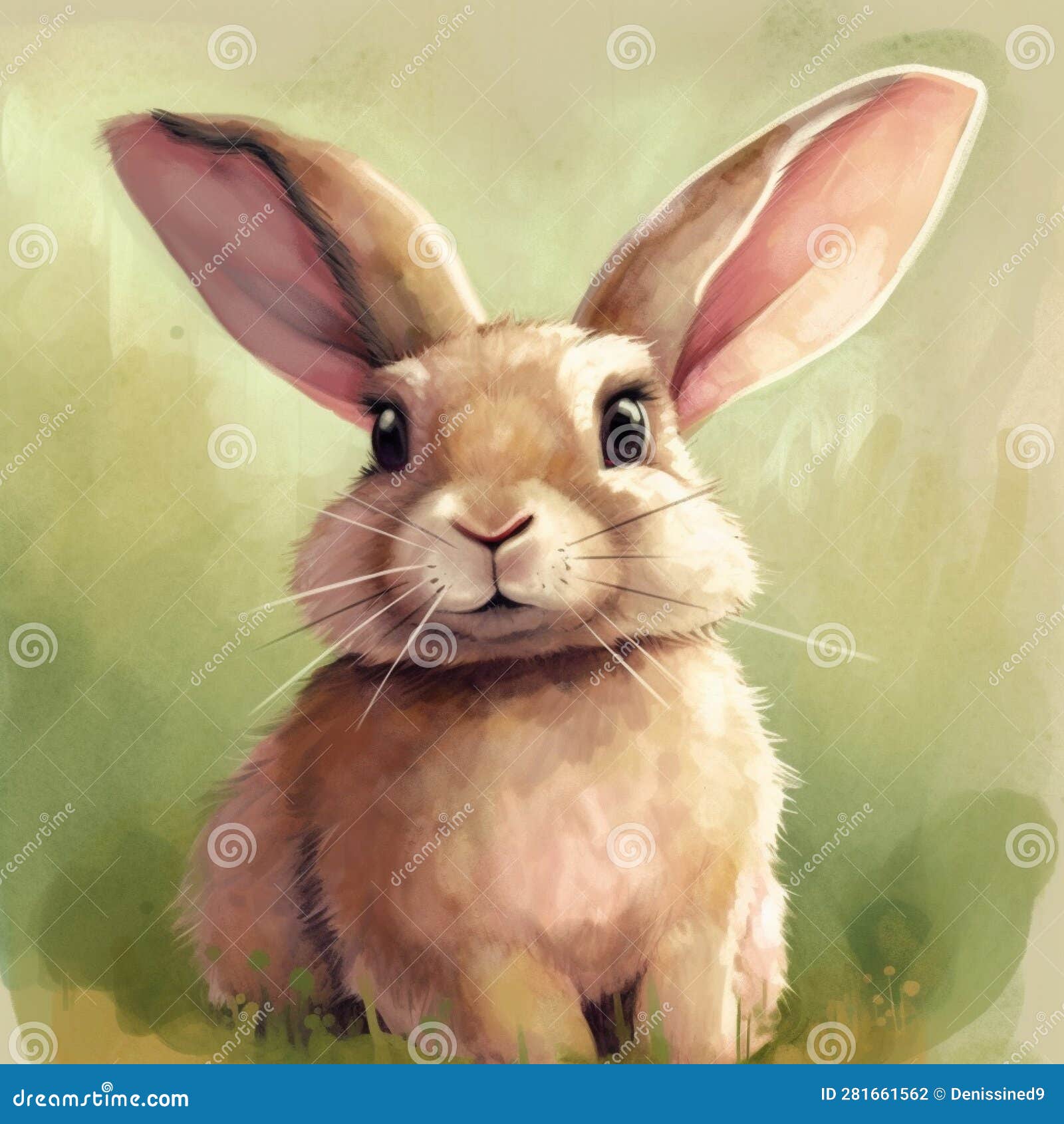 Young Rabbit Illustration, Created with Generative AI. Stock ...