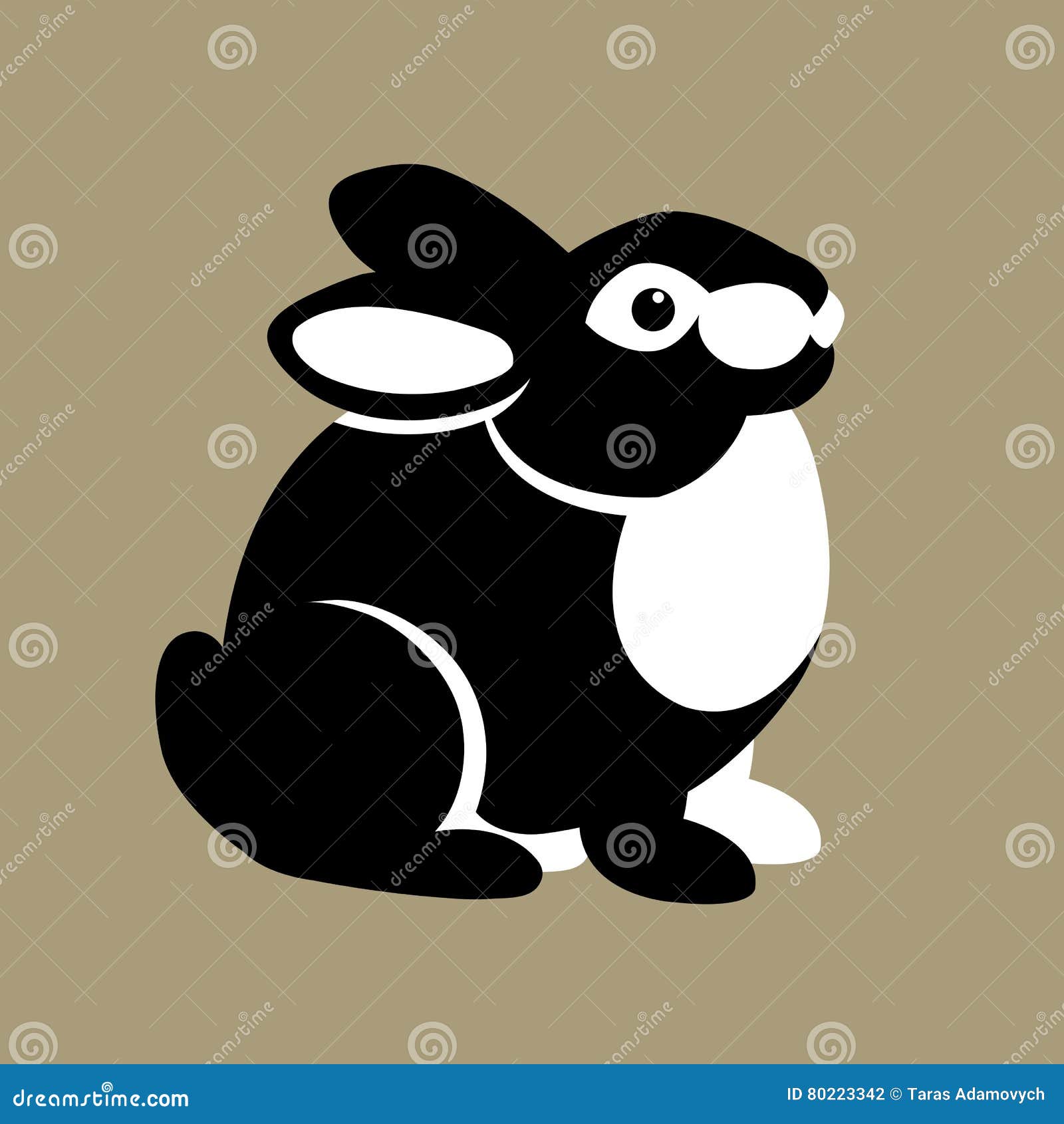 Young Rabbit Vector Illustration Style Flat Stock Vector - Illustration ...