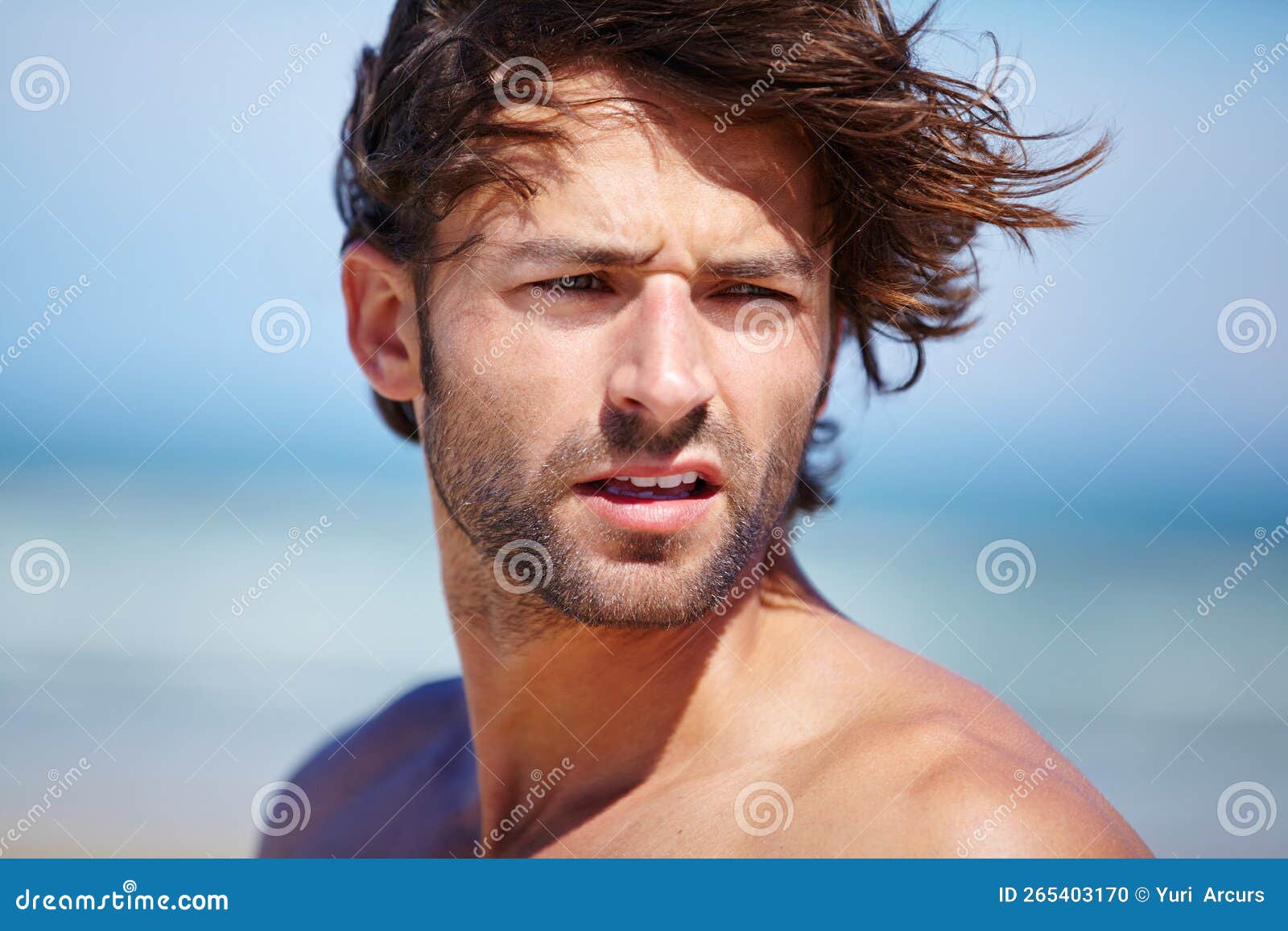 Young and Ready for Summer Fun. an Attractive Young Man Having Fun at ...