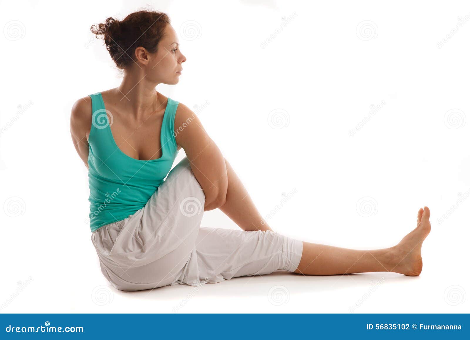 Young Real Yoga Instructor Practicing Stock Photo - Image of posing ...
