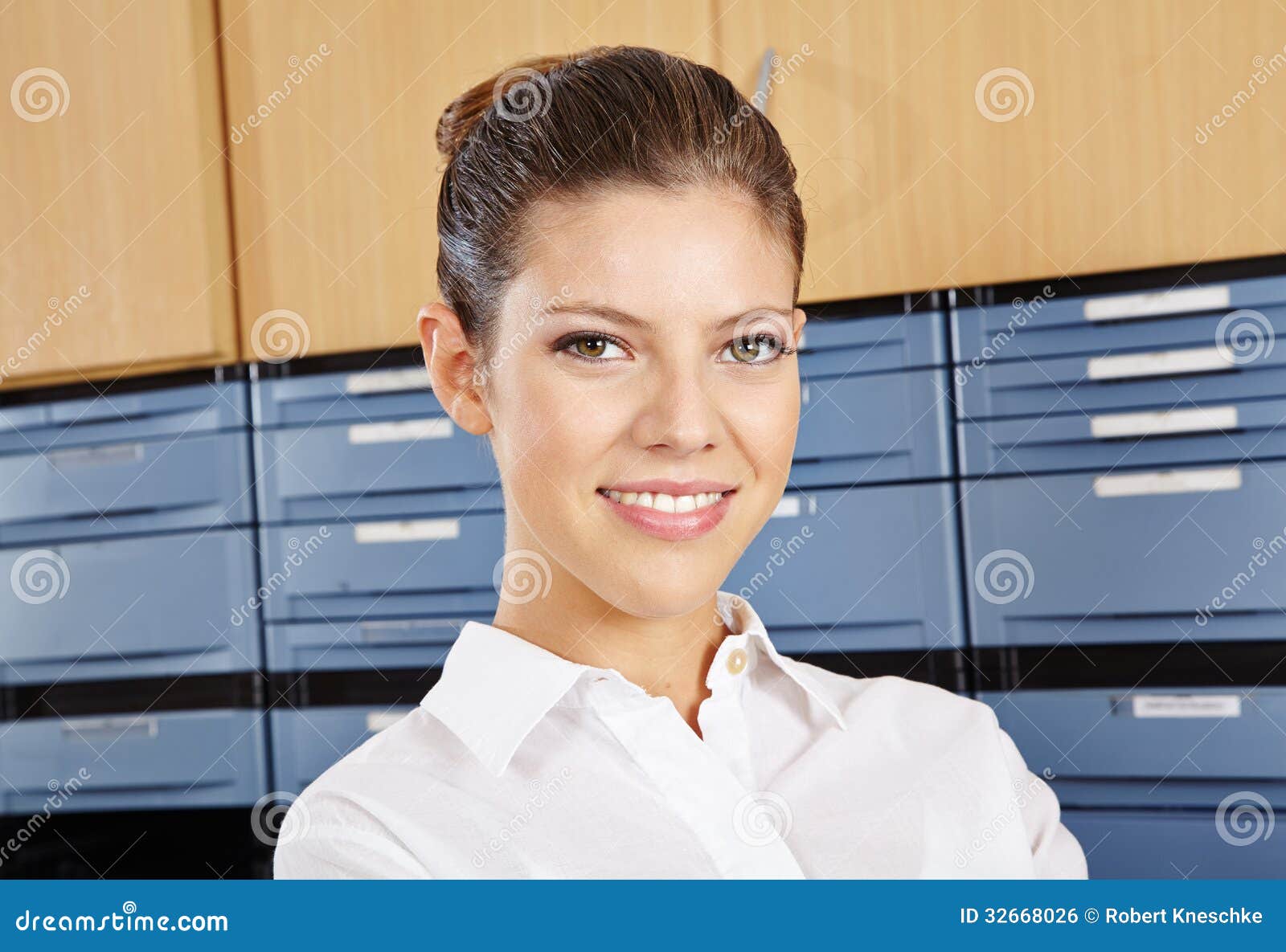 Young Receptionist in Hospital Stock Photo - Image of face, medical ...