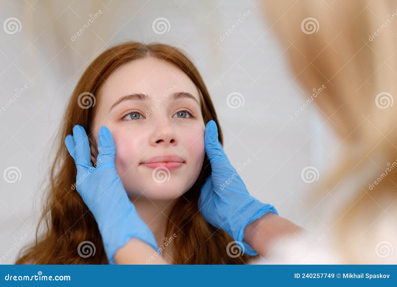A Young Red Haired Beautiful Girl Undergoes A Medical Examination In A