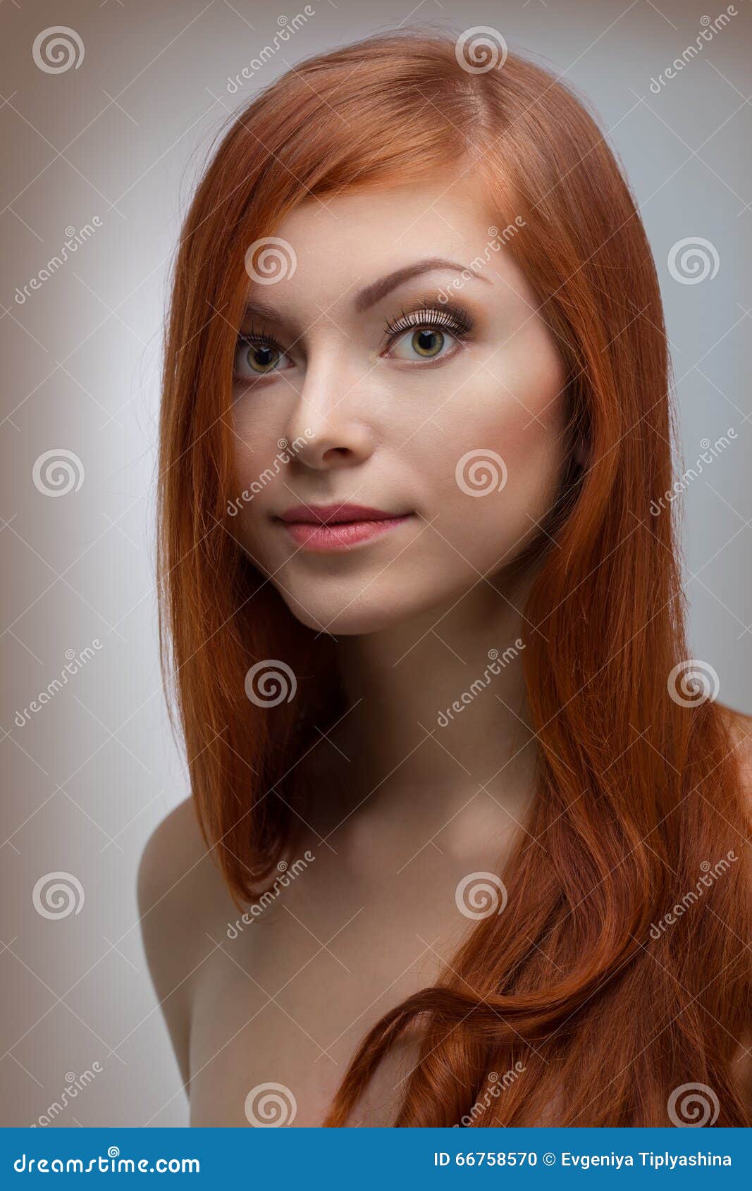 Young red-haired girl stock photo. Image of shampoo, style - 66758570