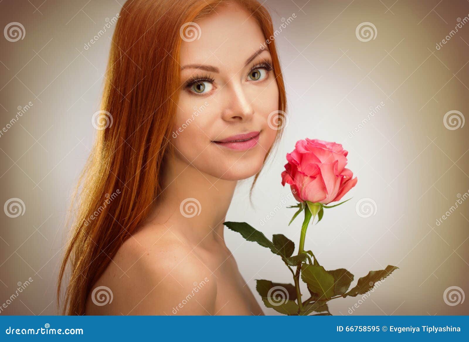 Young red-haired girl stock image. Image of rose, bright - 66758595