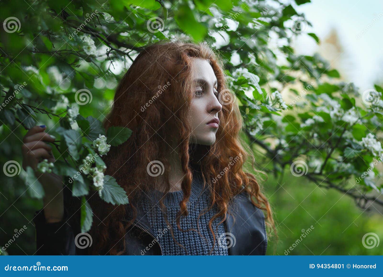 Young Redhead Girl Outdoors Stock Image Image Of Woman Attractive