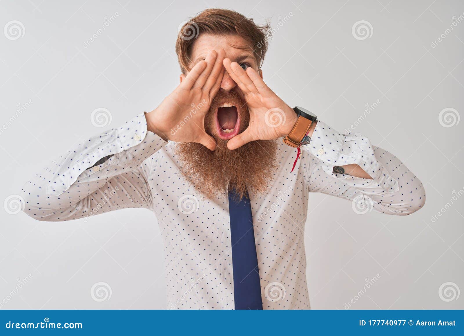 Redhead Irish Man With Beard Doing Housework Laundry Over Yellow Background With Angry Face