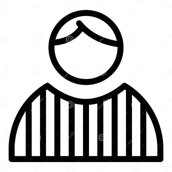 Young Referee Icon, Outline Style Stock Vector - Illustration of ...