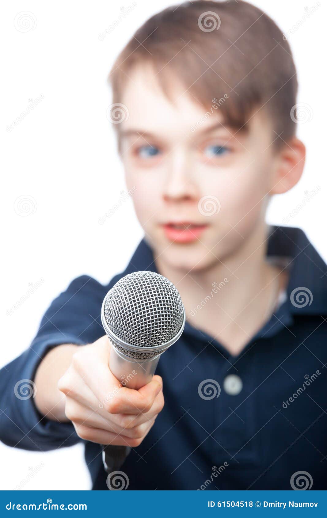 Young reporter stock photo. Image of blurred, child, holding - 61504518