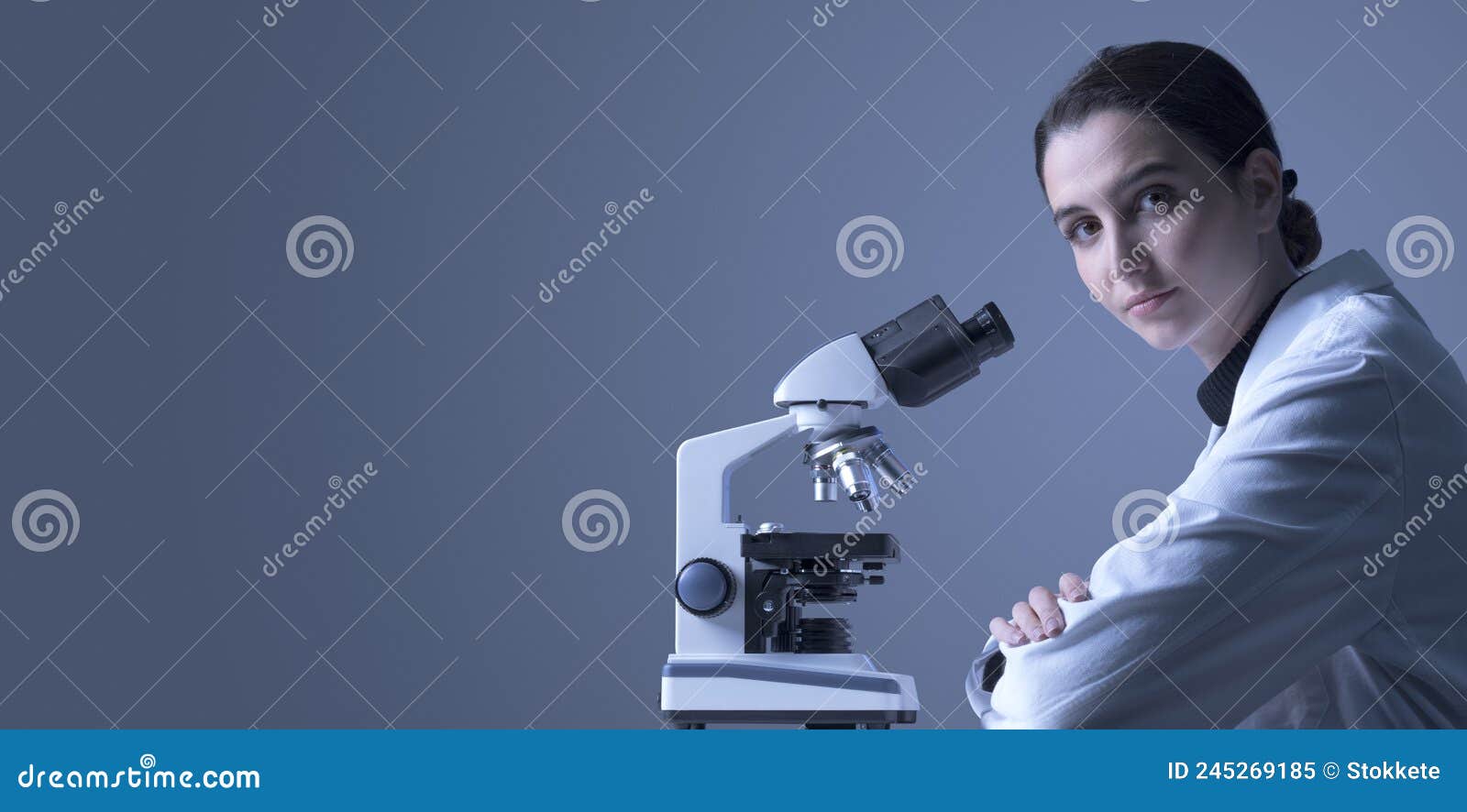 Young Researcher Posing and Looking at Camera Stock Image - Image of ...