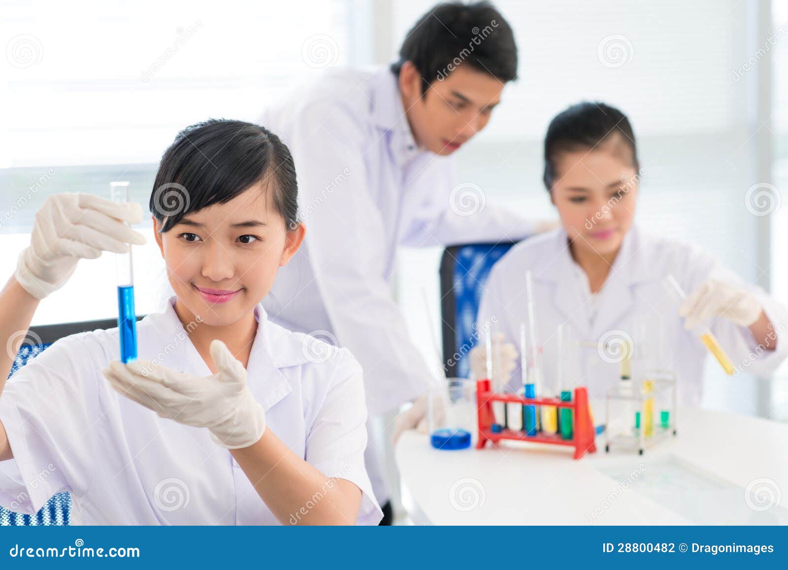 Young researchers stock photo. Image of group, liquid - 28800482