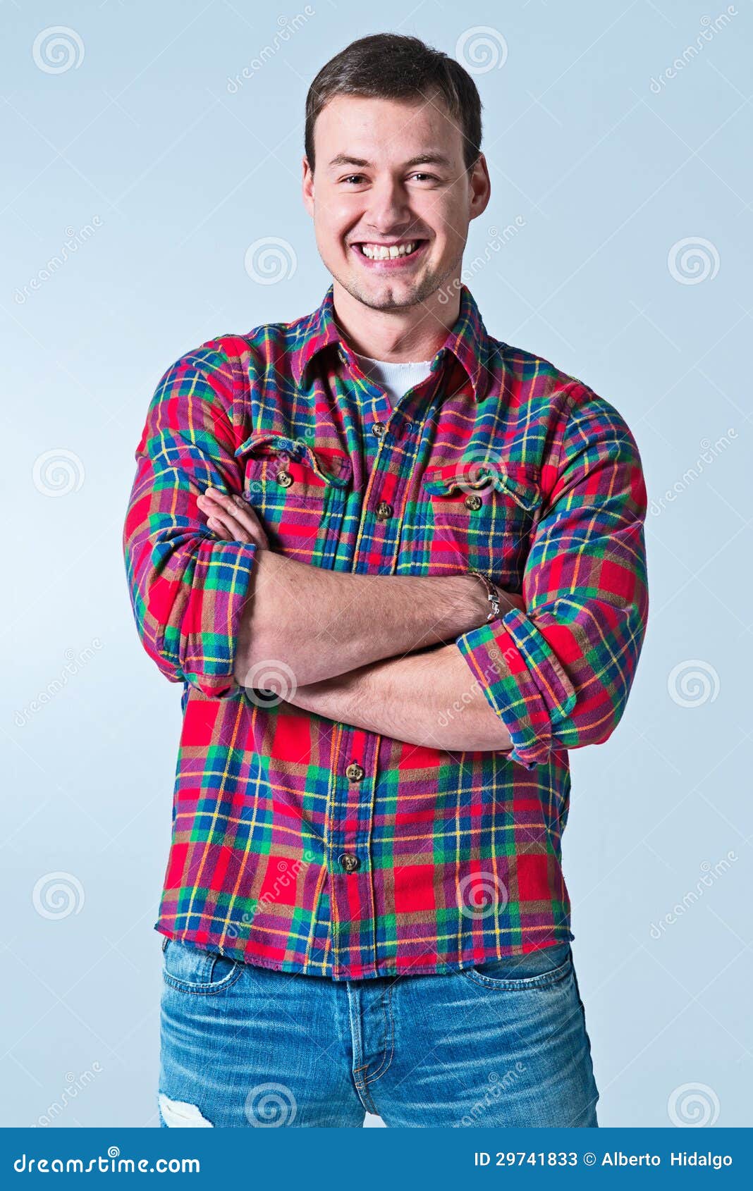 Young Robust Casual Man stock image. Image of brown, handsome - 29741833