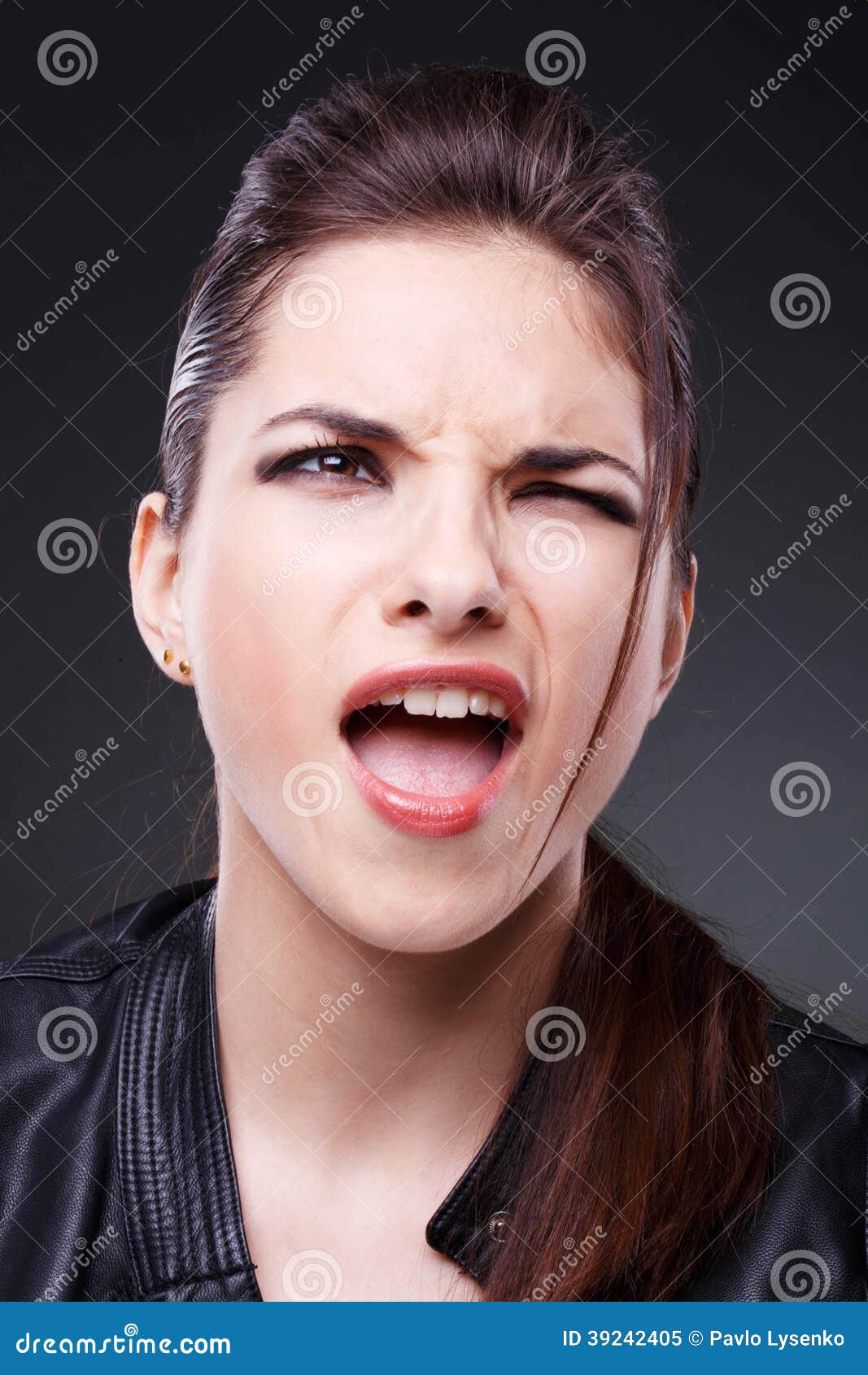 Young rocker girl stock image. Image of style, rock, pretty - 39242405