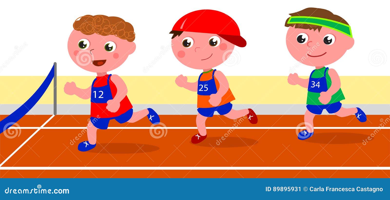 Young Runners Competition Vector Stock Vector - Illustration of person ...
