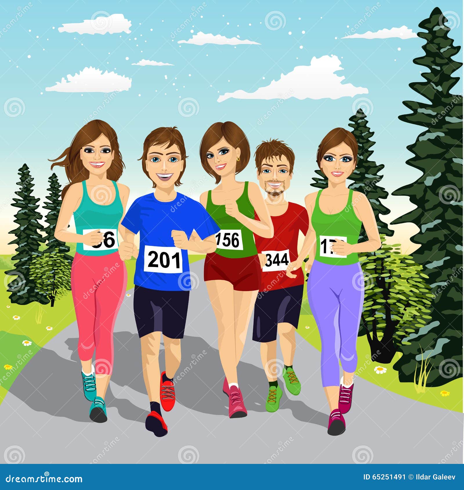 Runners - A Man Running And Exercising Outside Vector Illustration ...