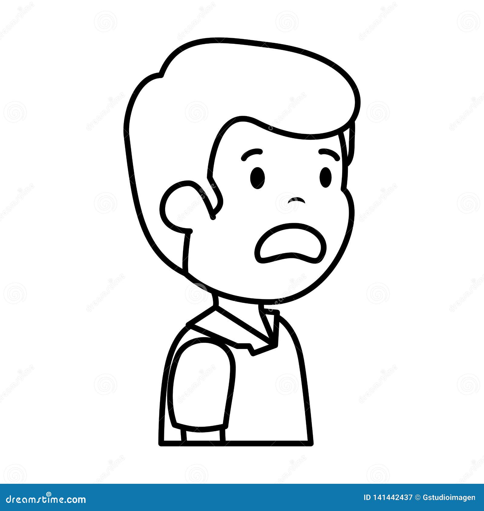 Young sad man character stock vector. Illustration of young - 141442437